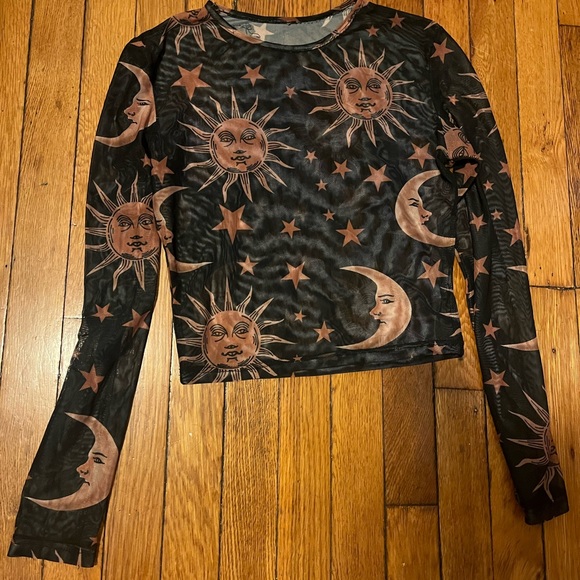 Tops | Sun And Moon See Through Top | Poshmark